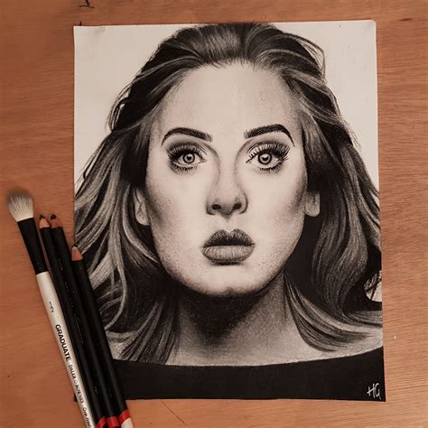 Pencil Drawings Of Adele