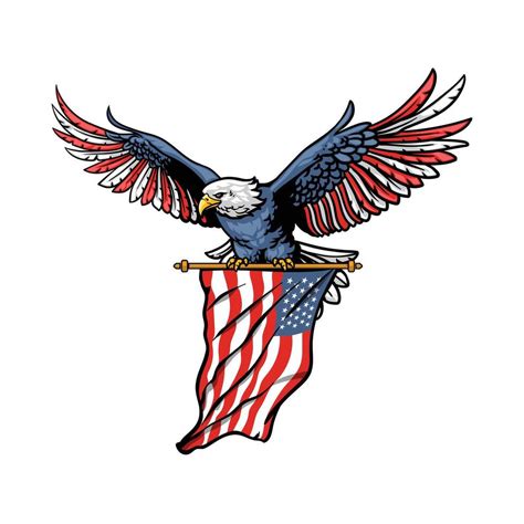 Eagle Carrying Flag Vector Art Icons And Graphics For Free Download