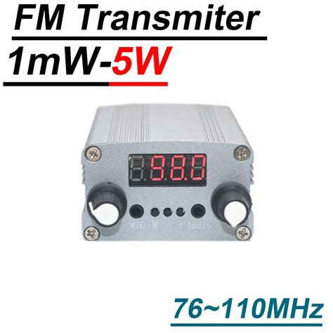 5w Stereo Fm Transmitter 76 110mhz 1mw~5000mw Led Digital Fm Transmiter