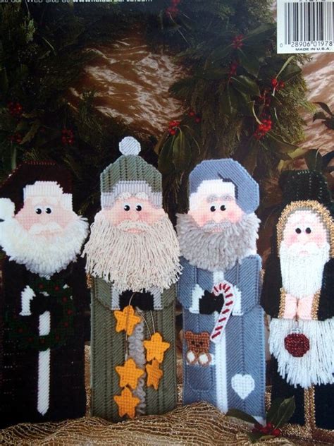 Santa Line Up By Miz Fitz Plastic Canvas Pattern Booklet 2002 Plastic