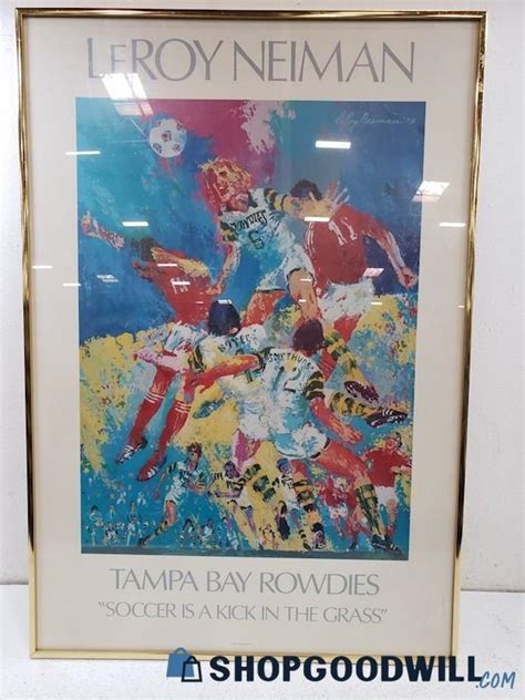 Leroy Neiman Tampa Bay Rowdies Soccer Is A Kick In The Grass Vintage