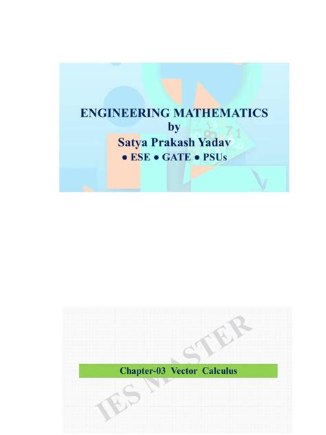 Day 11 Vector Calculus 3 Pdf