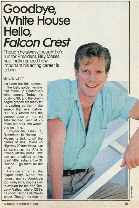 Falcon Crest William R Moses Goodbye White House Hello Falcon Crest