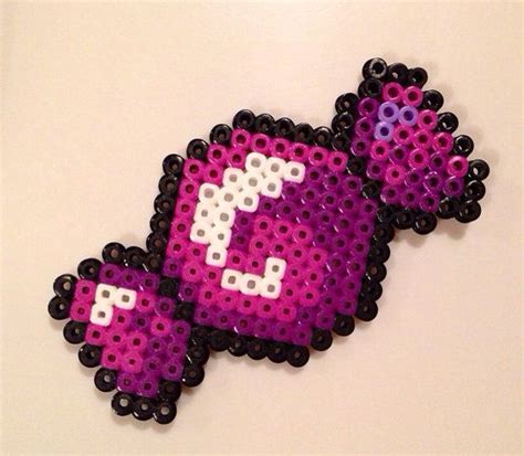 Purple Candy Perler Bead Sprite By Kawaiirave Perler Beads Designs