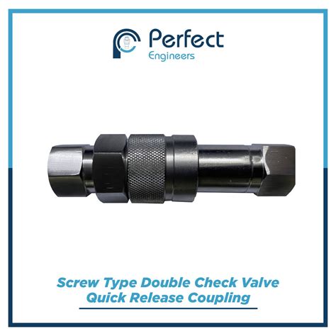 Screw Type Double Check Valve Quick Release Coupling At 65000 Inr In