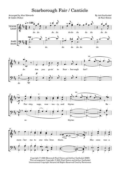 Scarborough Faircanticle Arr Manthano Collaborations By Simon