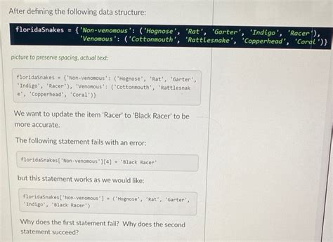 Solved After Defining The Following Data Structure Chegg Com