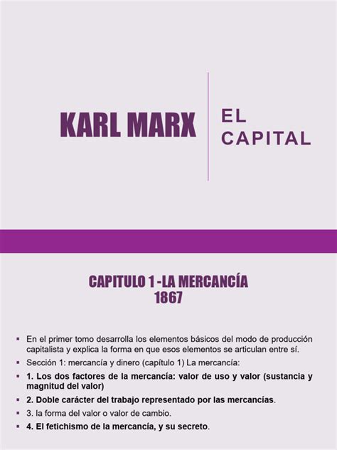 Análisis De La Mercancía En Marx Pdf Capitalismo Karl Marx