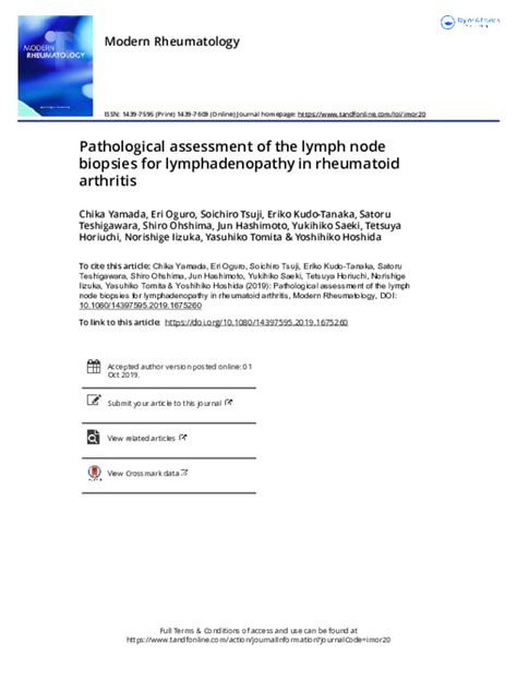 Pdf Pathological Assessment Of The Lymph Node Biopsies For