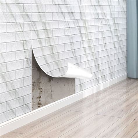 Industrial Wall Plank 3d Brick Bathroom Wall Panels Set Of 2 Clearhalo