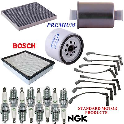 Tune Up Kit Filters Wire Spark Plugs For Chevy Silverado 3500 V8 81l