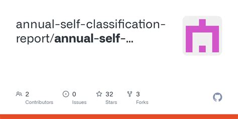 Github Annual Self Classification Reportannual Self Classification