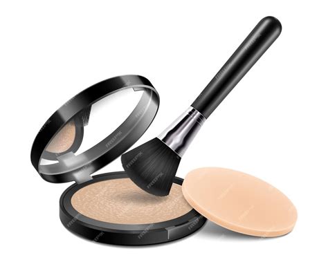 Poudre De Maquillage Compacte Pour Le Visage Avec Pinceau Applicateur