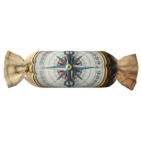 Easygdp Magnetic Old Compass On World Map Candy Pillow Cylindrical