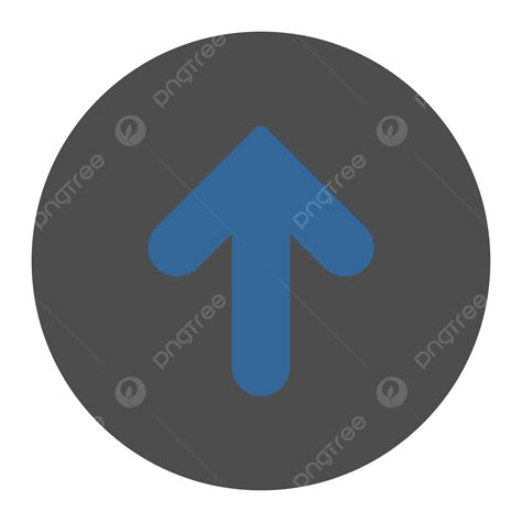 Round Button In Cobalt And Gray With A Flat Upward Arrow Photo Background And Picture For Free