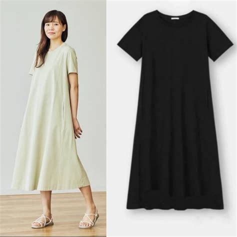 Global Uniqlo T Shirt Dress Fesyen Wanita Pakaian Wanita Gaun And Rok