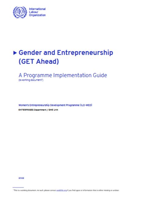 Get Ahead Implementation Guide International Labour Organization