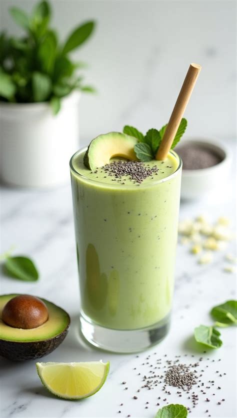 Chia Seed Avocado Smoothie Creamy And Nutrient Dense Smoothie For Skin