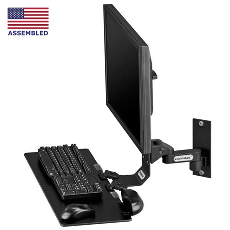 Trs2018 Wall Desk Mounted Monitor And Keyboard Arm