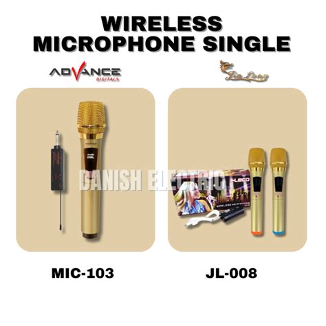 Mic Wireless Mik Tanpa Kabel Microphone Karaoke 1 Mic Advance Type Mic