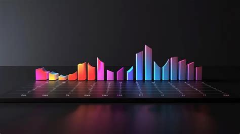 Premium Photo 3d Rendering Of A Colorful Bar Graph The Bars Are Arranged In A Row And Have