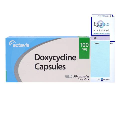 Buy Doxycycline 100mg Capsules And Epiduo Gel Online