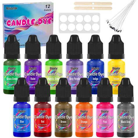 Roizefar Candle Dye 12 Colors Wax Melt Dye For Candles