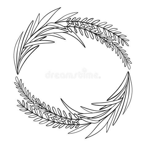 Floral Borders And Dividers Elegant Decorative Green Plants Frames And Monogram Ornamental