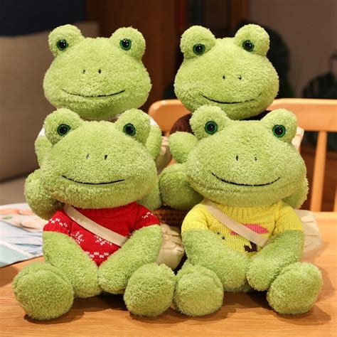 Frog Teddy 25 Cm Kawaii Dressing Frog Stuffed Animals