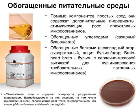 Тема: Классификация питательных сред для культивирования бактерий и ...