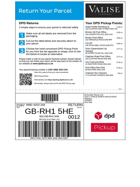 Returns Label Pdf Retailing Retailers