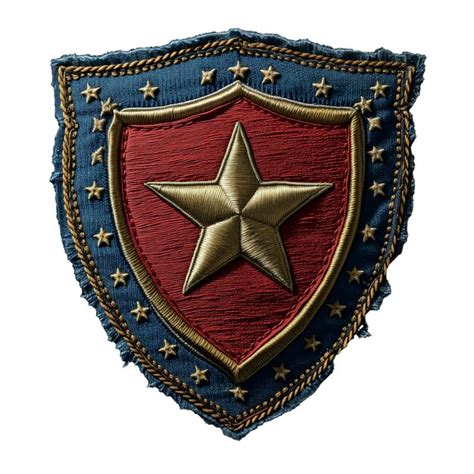 Premium Photo Embroidery Shield Badge