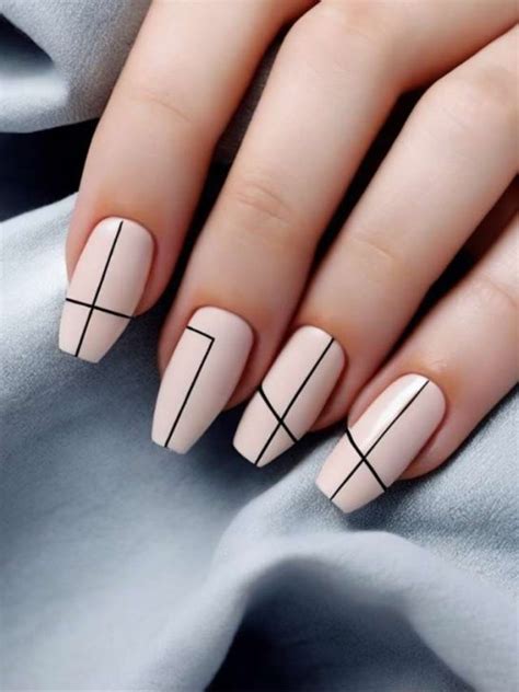 85 Simple Nail Designs With Lines And Ideas