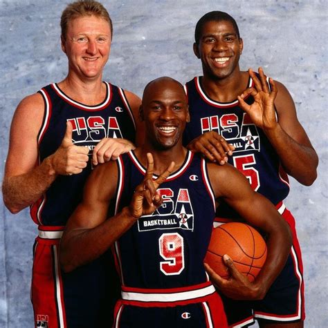 Bird Jordan And Magic Usa Dream Team Usa Basketball Michael Jordan