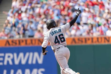 Javier Sanoja Has 5 Rbis As Marlins Rally To Beat Phillies In 10 Innings