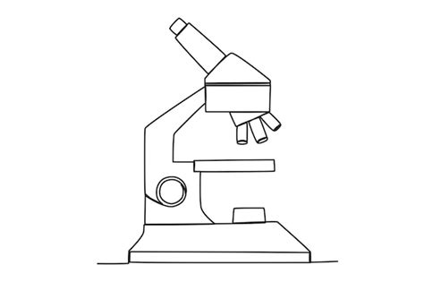 Premium Vector Vector Continuous One Line Drawing Of Microscope