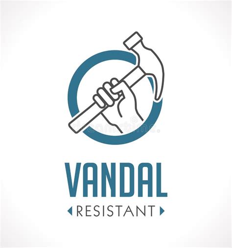 Vandal Proof Vandal Resistant High Durability Stock Vector