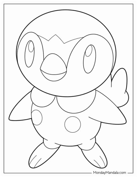 Printable Pokemon Piplup Coloring Pages 2025