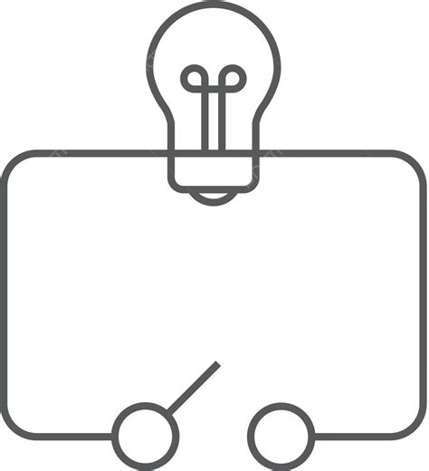 Outline Icon Switch Diagram Engineering Switch Charge Vector