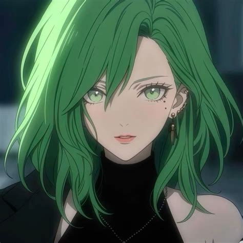 Anime Female Green Hair