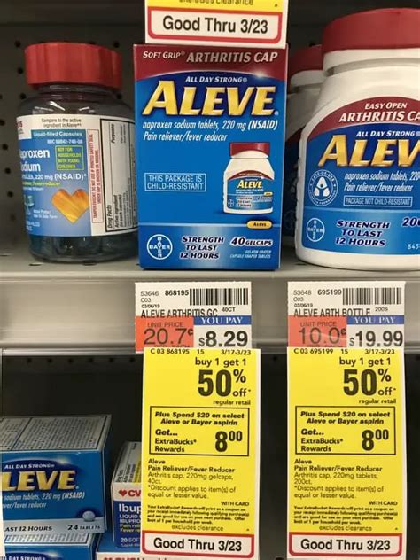 Cvs Aleve Gelcaps 40 Count Only 022 Each Thru 323