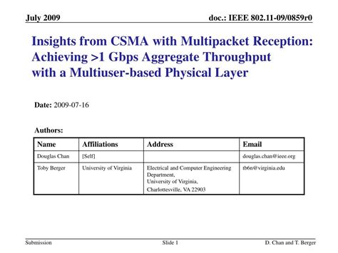 Ppt Insights From Csma With Multipacket Reception For Achieving 1