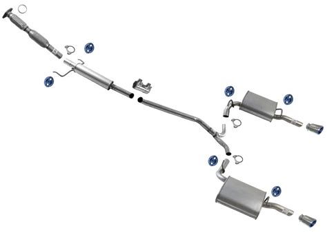 Flex Resonator Rear Muffler Dual Exhaust System For Lincoln Mkz 2007 2