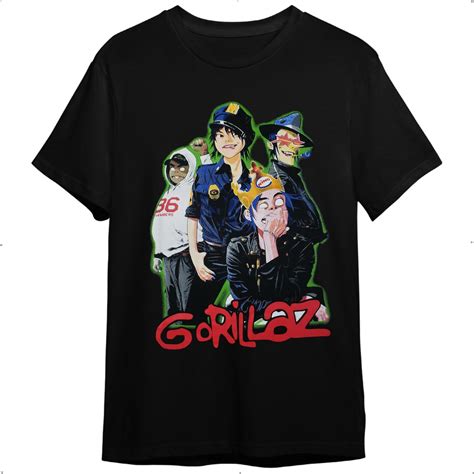 Camiseta Gorillaz Aluvino And Co Camisetas De Bandas Séries Animes