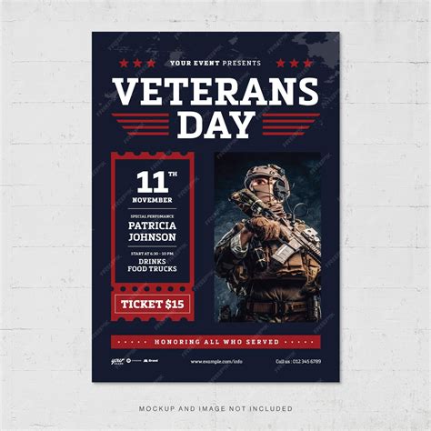 Premium Psd Veterans Day Military Flyer Template For Army In America