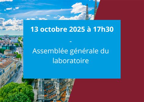 13 Octobre 2025 Assemblée Générale Du Laboratoire Ceds
