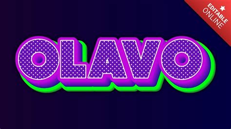 Olavo Vintage Pop Art Retro 3d Text Effect Generator