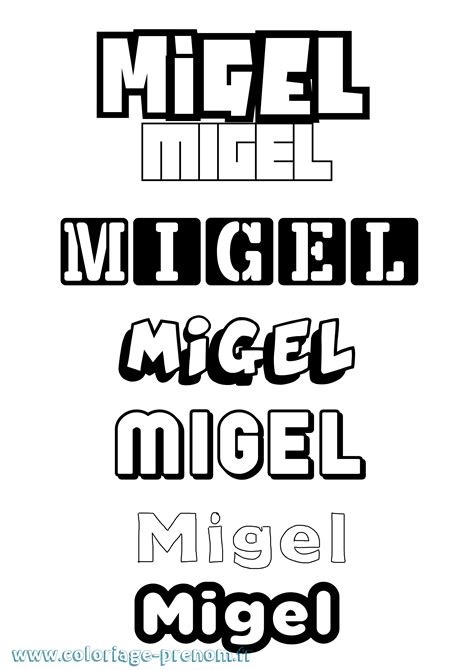 Coloriage Du Prénom Migel à Imprimer Ou Télécharger Facilement