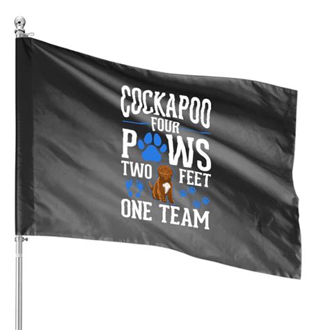 Cockapoo Four Paws Two Feet One Team Cockapoo7 House Flags Sold By