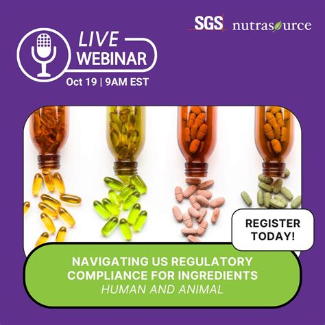 Sgs Nutrasource On Linkedin Webinar Regulatory Compliance